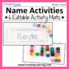 Editable Name Activities Preschool and Kindergarten – Fun Early Learning