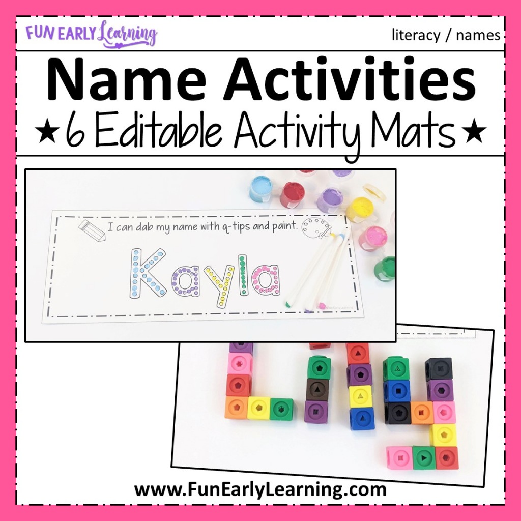 Editable Name Activities Preschool and Kindergarten – Fun Early Learning