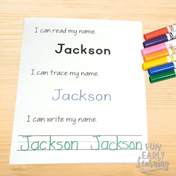 Writing Name Practice – Fun Early Learning