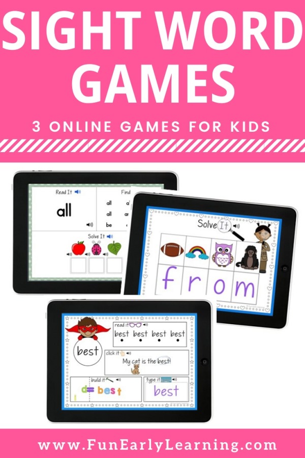 3 Online Sight Word Games for Kids – Fun Early Learning