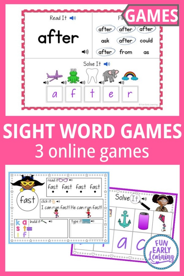 3 Online Sight Word Games for Kids – Fun Early Learning