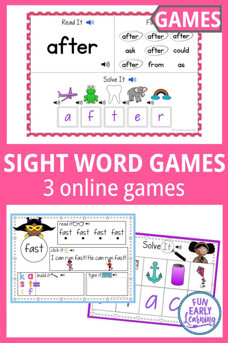 3 Online Sight Word Games for Kids – Fun Early Learning